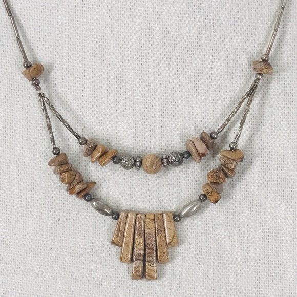 Jewelry | Vintage Tiered Jasper Necklace | Poshmark